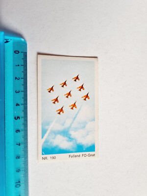 Folland fo-Gnat Adhesive Airplain Sticker Autocollant Vintage 80s Mens ...