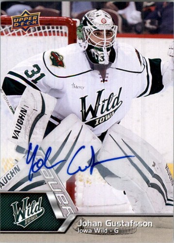 2014-15 Upper Deck AHL Autographs #17 Johan Gustafsson Auto | eBay
