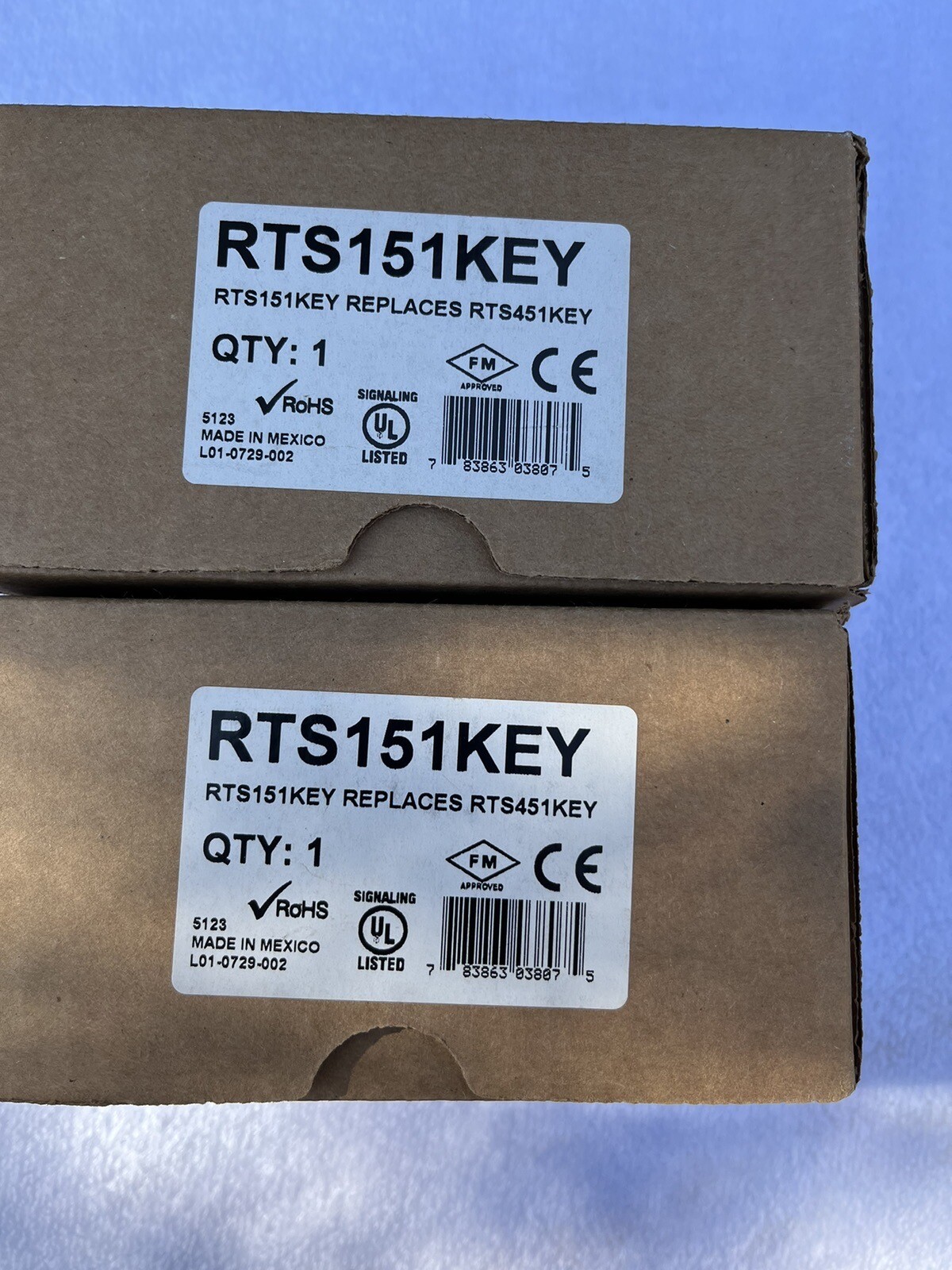 System Sensor RTS151KEY Remote Test Station, Key Switch new in orig box ...