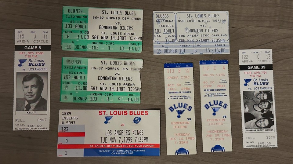 (8) Wayne Gretzky Edmonton Oilers Los Angeles Kings Ticket Stubs Versus ...