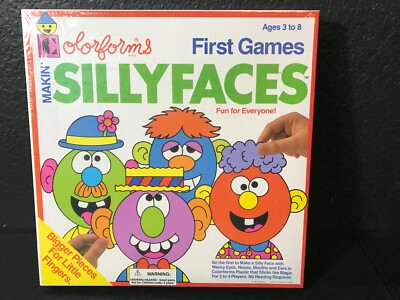 Colorforms Silly Faces First Games Vintage from 1987 | eBay