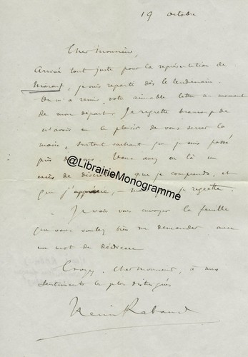 RABAUD (Henri), compositeur et chef d’orchestre français (1873-1949 ...