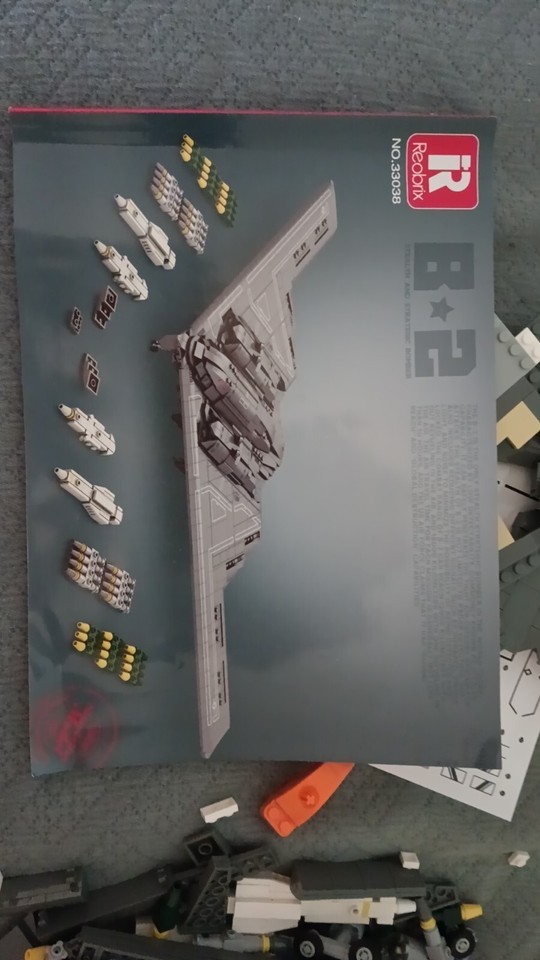 LEGO B-2 BOMBER - w/ instructions and weapons (reobrix) | eBay