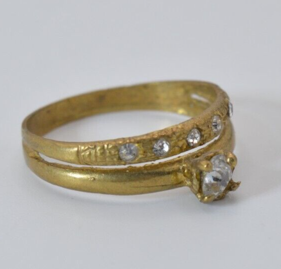 RARE ANCIENT BRONZE AUTHENTIC WHITE STONE ROMAN RING ARTIFACT VERY ...