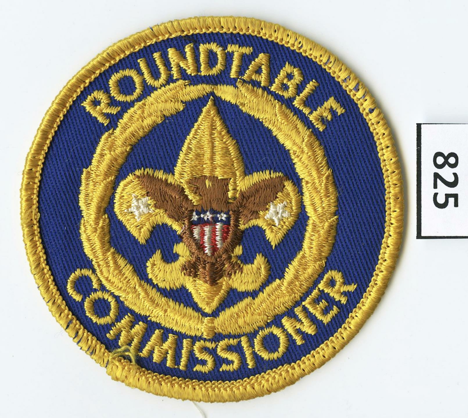 DEALER DAVE Boy Scout 1970-72 ROUNDTABLE COMMISSIONER PATCH, GAUZE BACK ...