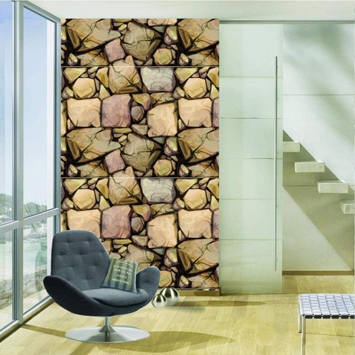 Stone Wall Design Wall Sticker Decals Wallpaper For Office & Living ...