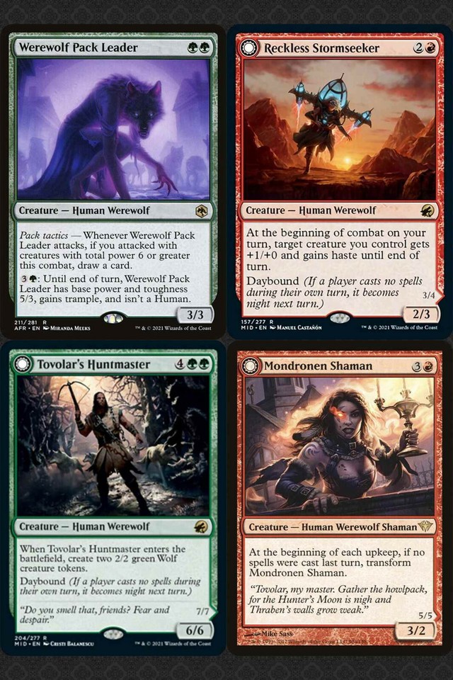 WEREWOLF Innistrad Commander Deck MTG Magic EDH Tovolar Dire Overlord ...