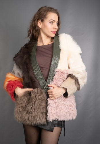 6790 NEW GLAMOROUS REAL LAMB COAT LUXURY FUR JACKET PELZ BEAUTIFUL LOOK ...