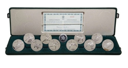 1988 Canada Calgary Olympics Sterling Silver $20 - 10 Coin Set