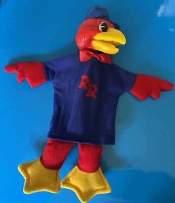 Vintage RED ROBIN Hand Puppet Bird Plastic Head Character Advertisement ...