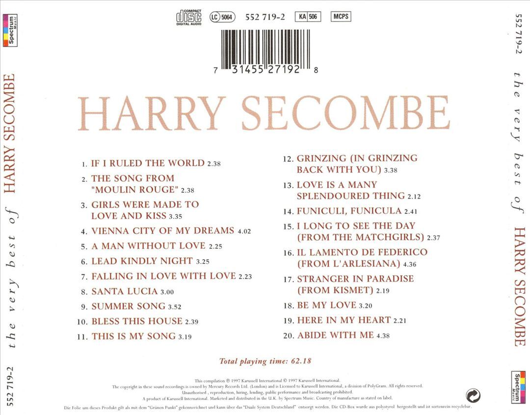 HARRY SECOMBE - THE VERY BEST OF HARRY SECOMBE NEW CD 731455271928| eBay