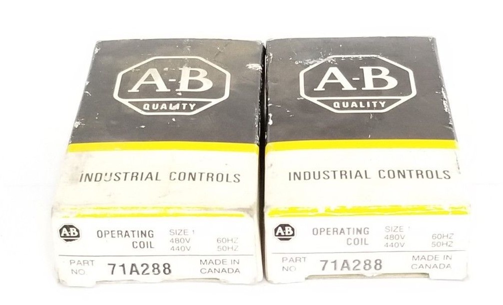 LOT OF 2 NIB ALLEN BRADLEY 71A288 OPERATING COILS SIZE 1 480/440V 60 ...