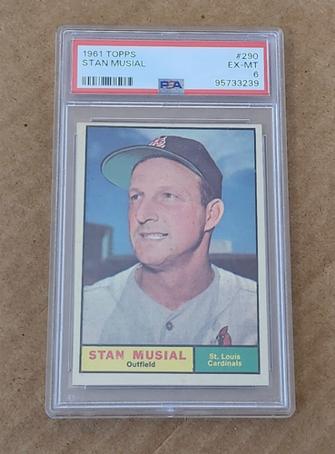 1961 Topps Baseball Card # 290 Stan Musial PSA 6 Ex-Mt | eBay