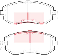 Apec PAD1868 Brake Pad Set for sale online | eBay UK