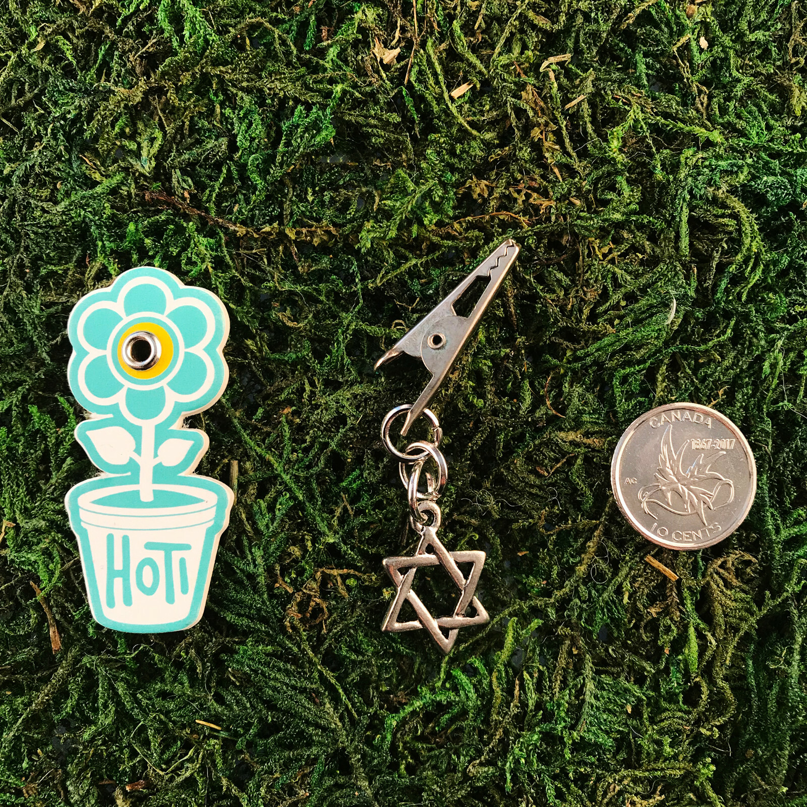 HOTI Hemp Handmade Star of David Charms Roach Clip Earrings Isreal ...