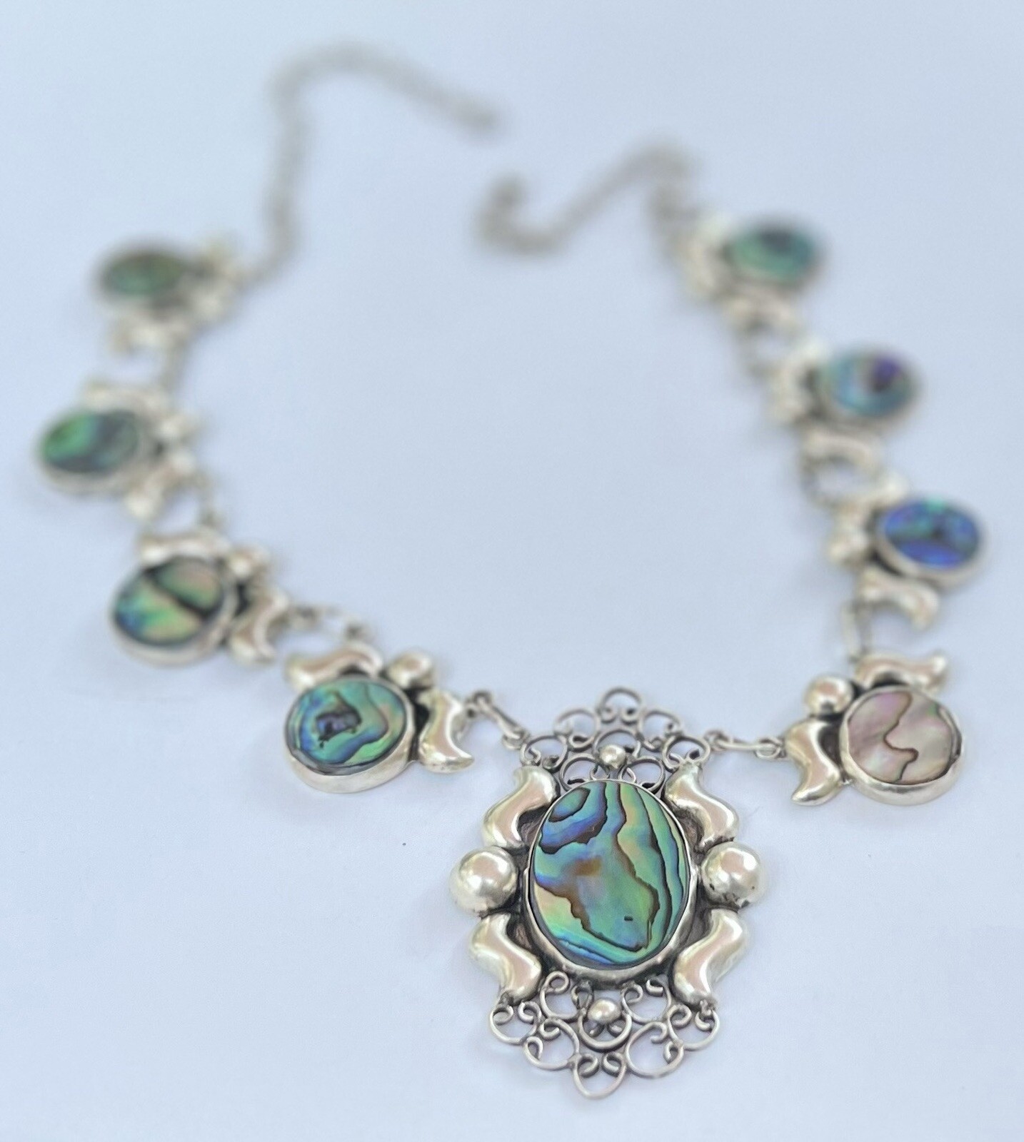 STUNNING Vintage Mexico (Taxco ?) Sterling Silver & A… - Gem