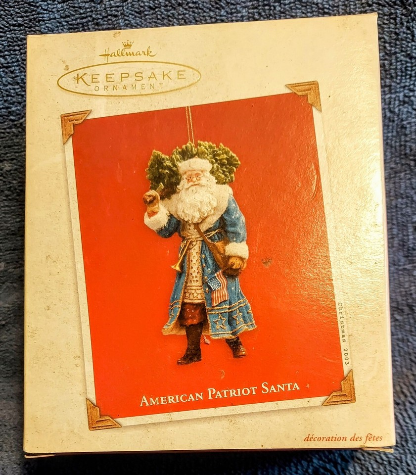 Vintage Hallmark Keepsake Ornament - 2003 - American Patriot Santa | eBay