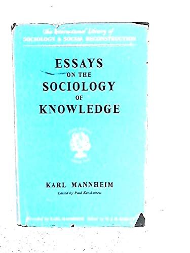 Essays on Sociology of Knowledge | eBay
