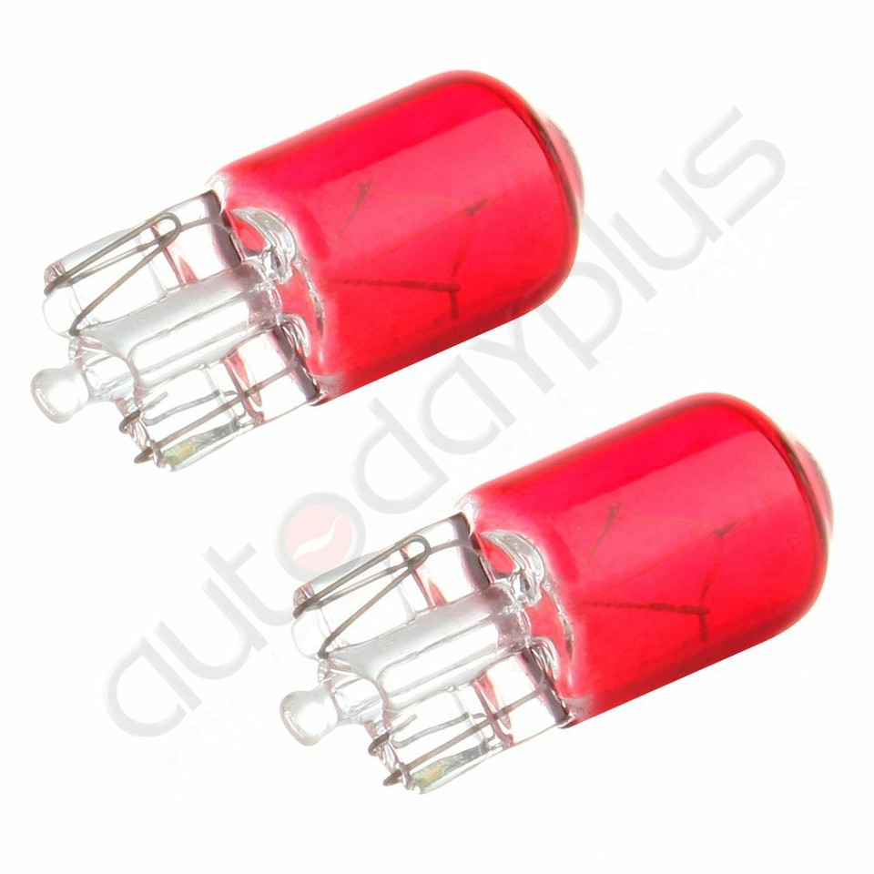 10PCS RED T10 HALOGEN 168 194 1/2" TWIST LOCK SOCKETS INSTRUMENT ...