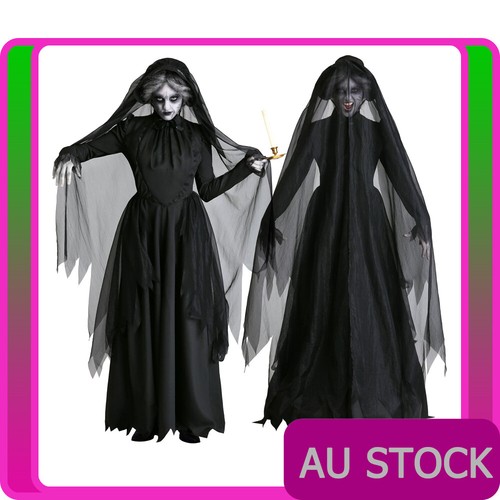 Ladies Zombie Graveyard Corpse Bride Costume Womens Horror Halloween ...