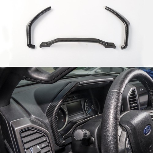 18pcs Carbon Fiber Interior Decoration Frame Cover Trim For Ford F150 ...