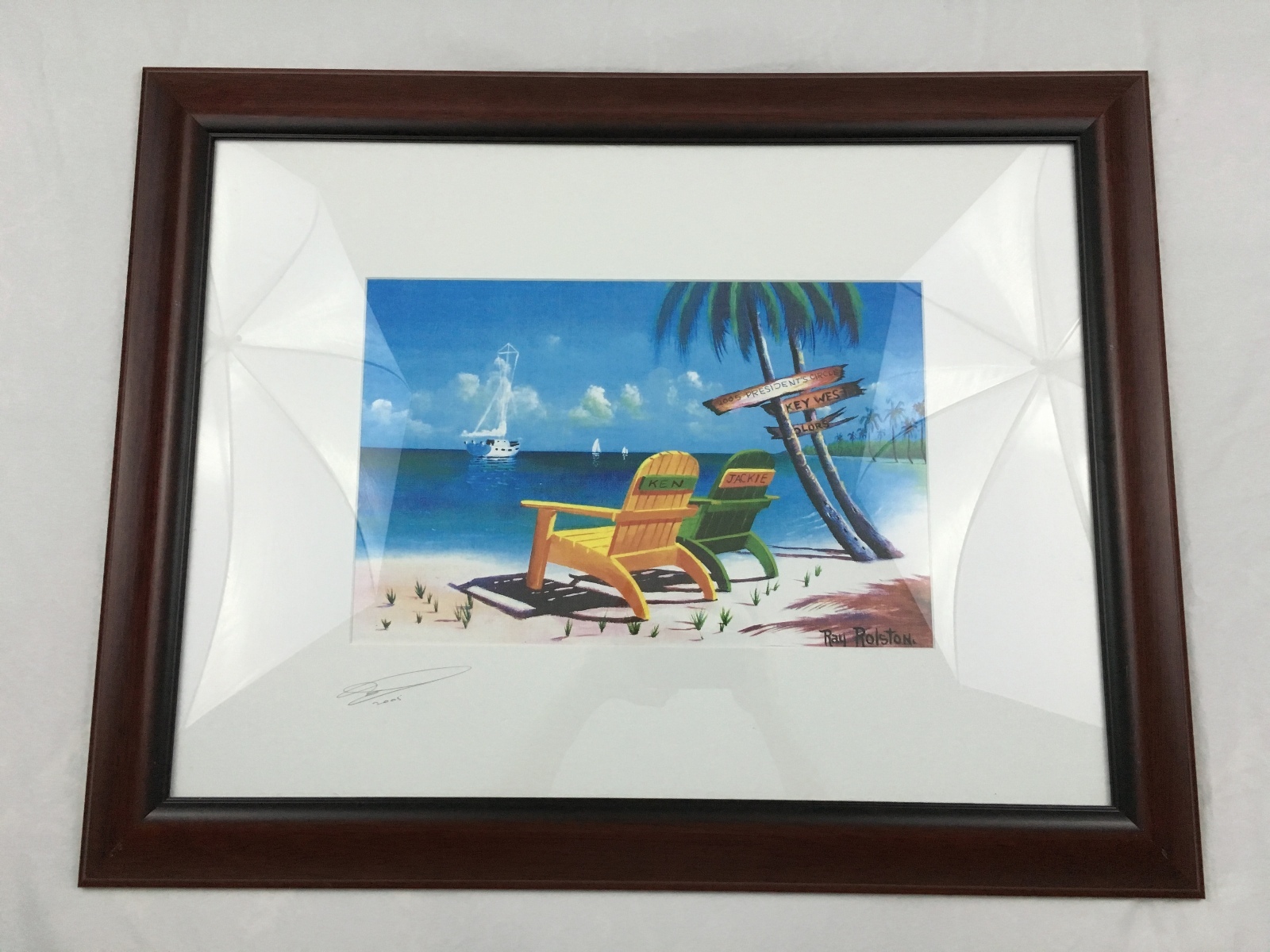 Ray Rolston 2005 President's Circle Key West Signed Framed Matted Dated ...