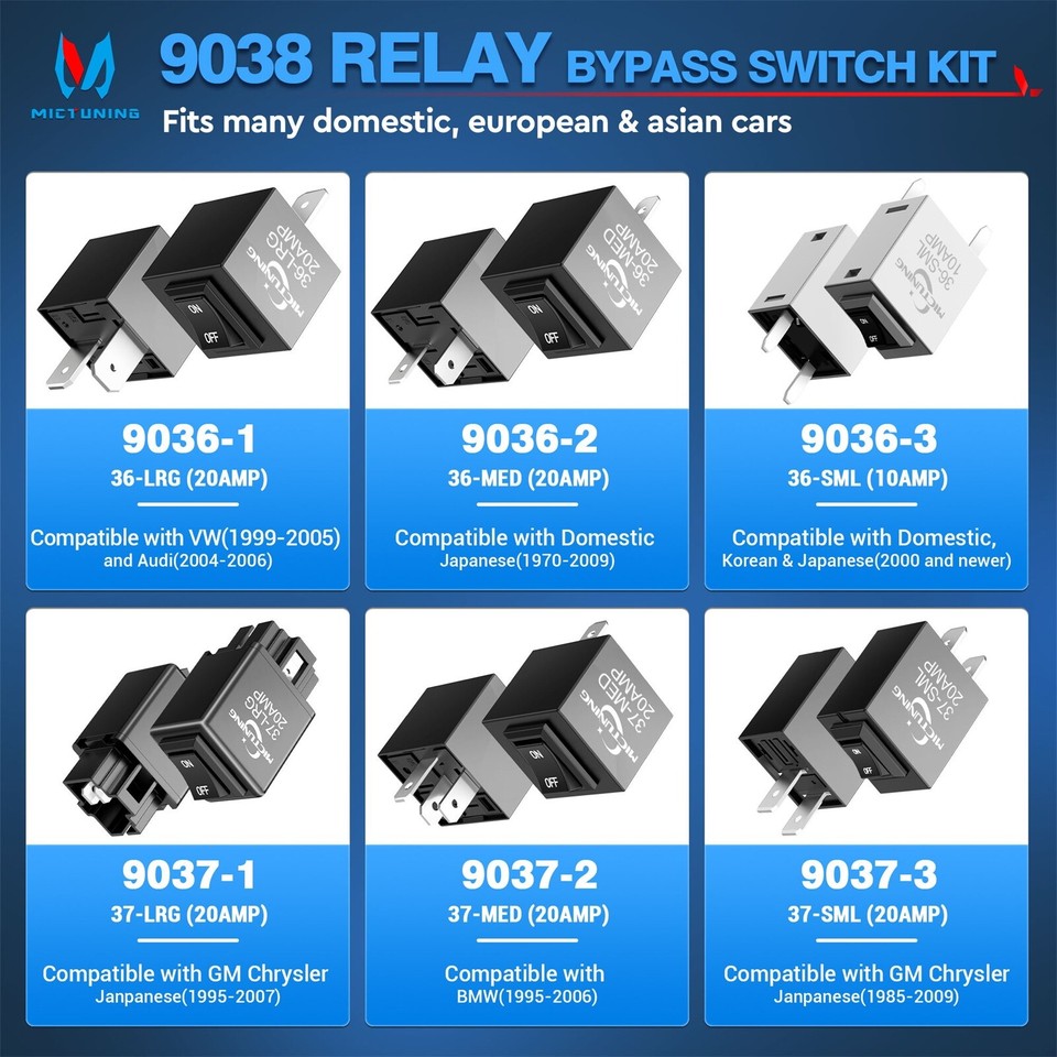 6Pack 9038 Relay Bypass Switch Replacement Kit Diagnostic Tester Scan ...