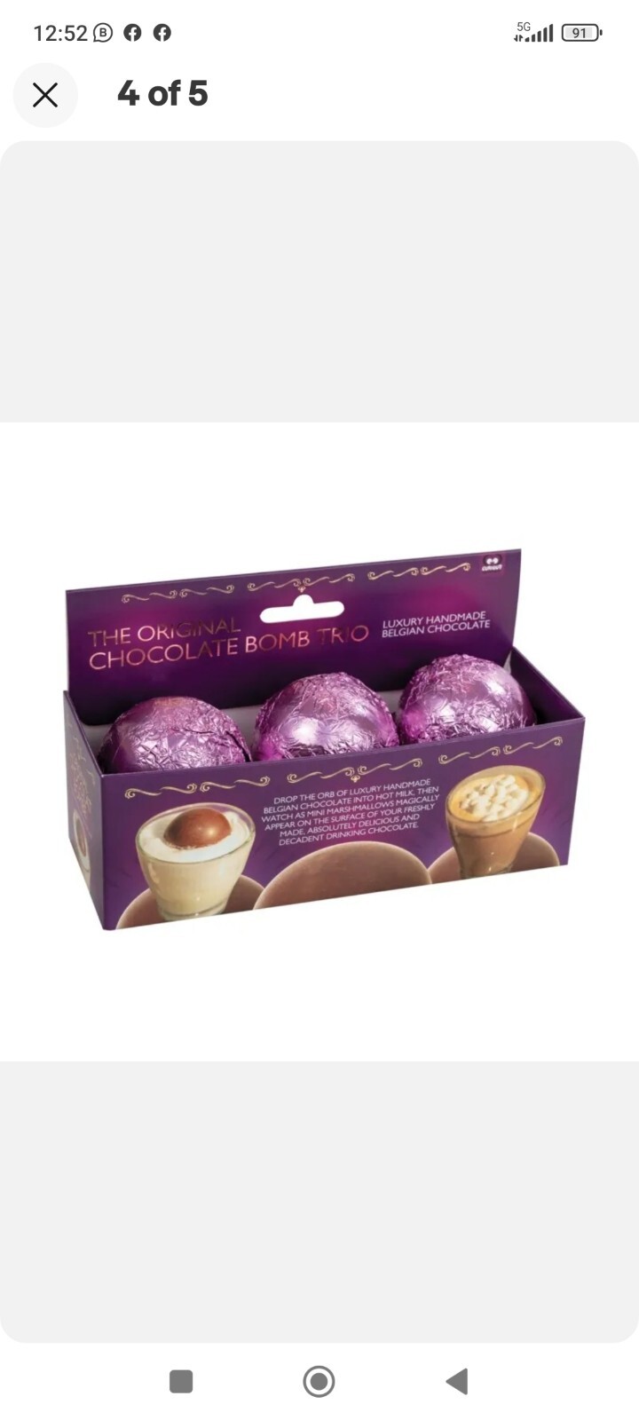Funtime Gifts Chocolate Bomb Trio Pack of 3 Melting in Milk Balls ...