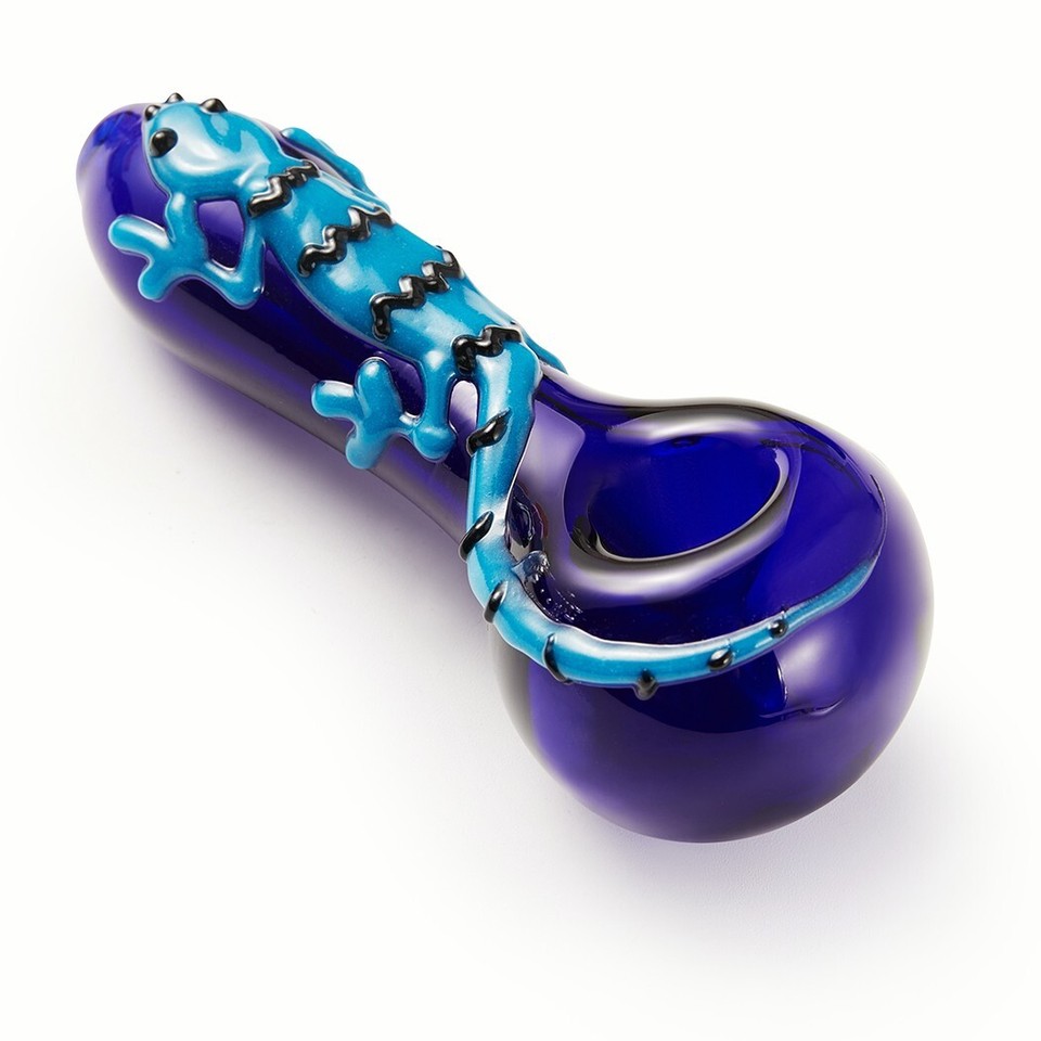 4" Gecko Style Tobacco Smoking Glass Pipe Collectible Handmade Pipes ...