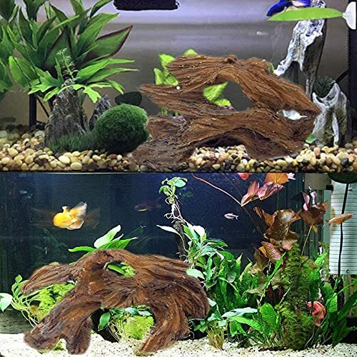 4 Pcs Aquarium Resin Driftwood Decoration Log Fish Tank Cave Hideout ...