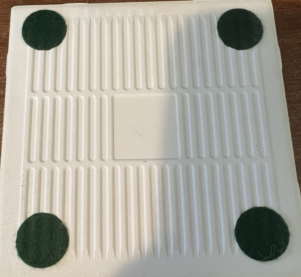 CERAMIC SQUARE THE BEE EATER BIRD TILE TRIVET/SPOON REST WINE OR TEA ...