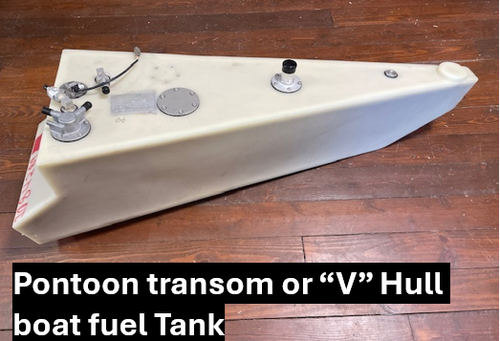 boat fuel tank pontoon transom or v hull poly moeller under below deck ...