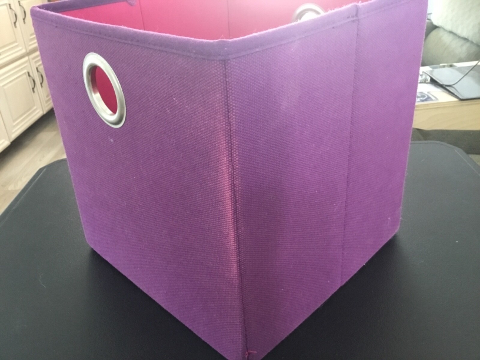 Purple Collapsible Storage Cube Shaped Bin | eBay
