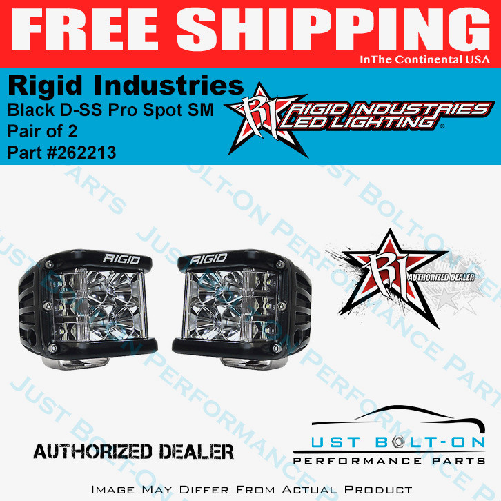Rigid Lighting Black Housing D-SS Pro Spot SM - Pair of 2 - 262213 | eBay
