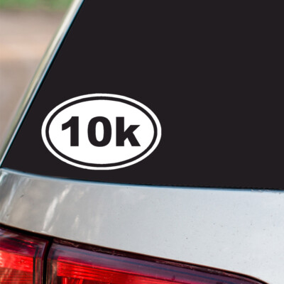 10k Sticker Marathon run oval euro Sticker All sizes Regular & Chrome ...