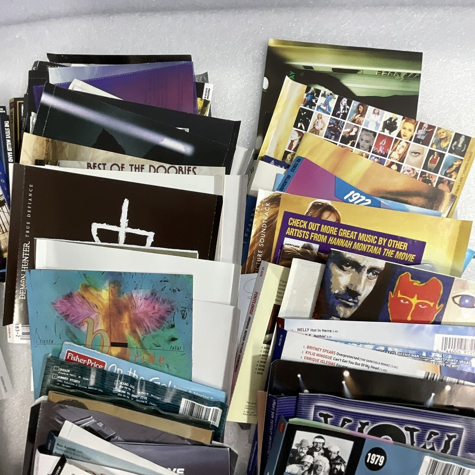 Big Lot Of Music CD Paper Inserts All Genres Collectible Album Art ...