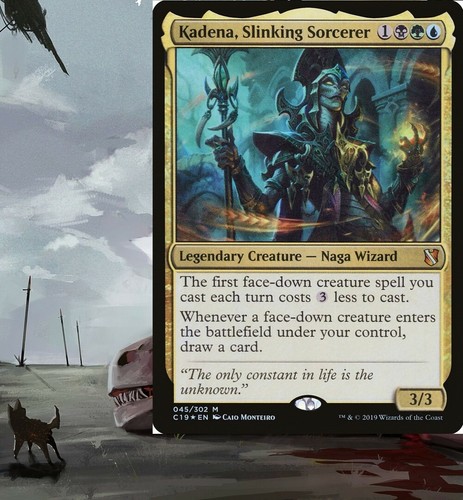 Kadena, Slinking Sorcerer Commander Deck Manifest Morph MTG Magic Ready ...