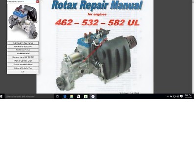 Rotax Service overhaul service manual 582 ultralight aircraft engine ...