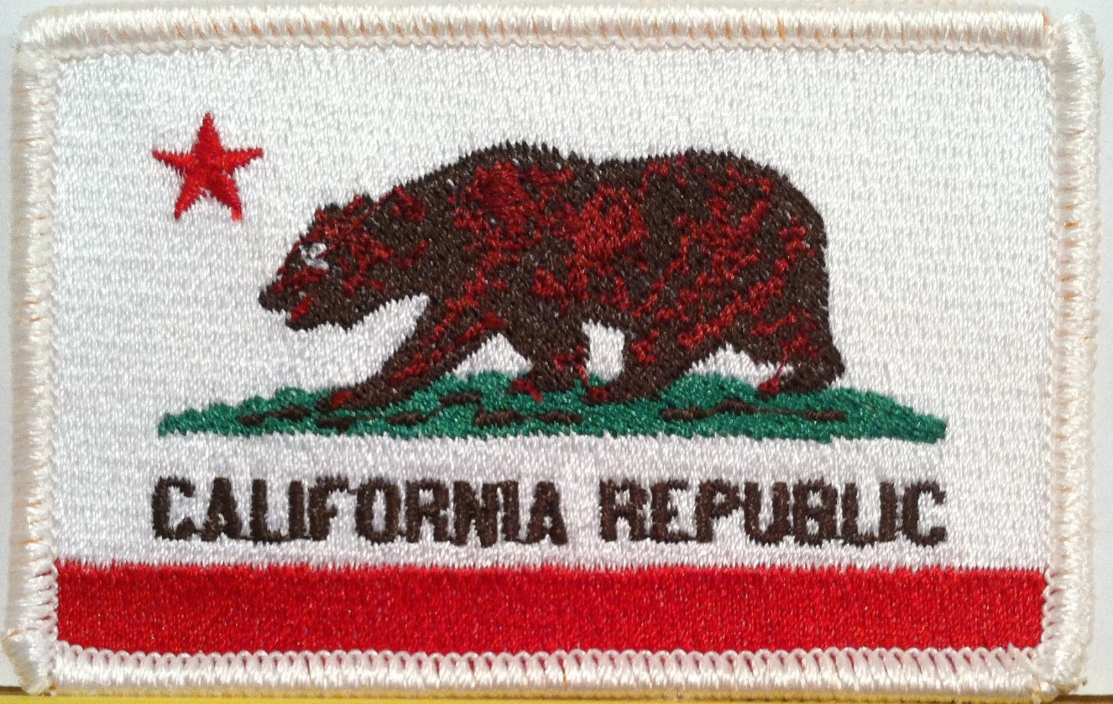 CALIFORNIA State Flag Patch With Hook & Loop Fastener White Border #5 ...