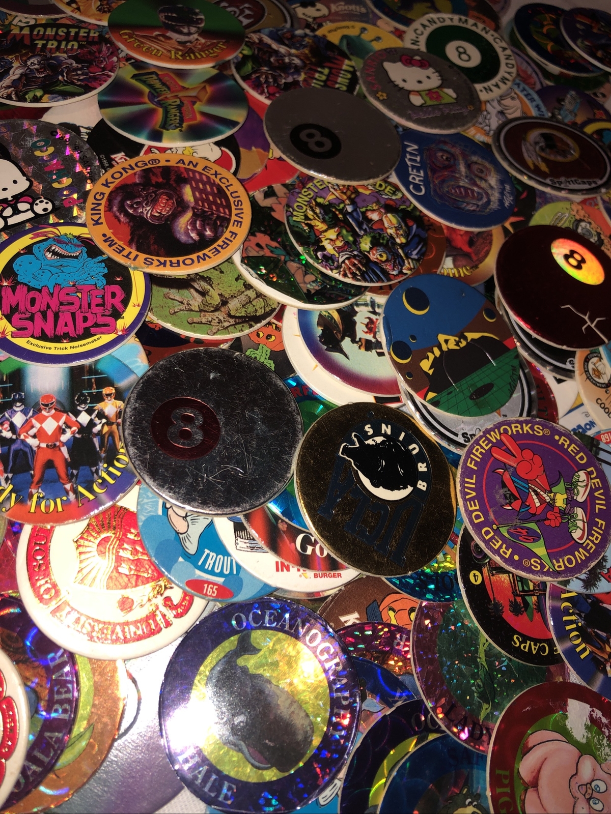 Lot of 15 Pogs / Milk Caps Random Unsorted No Doubles Rare Authentic 90 ...