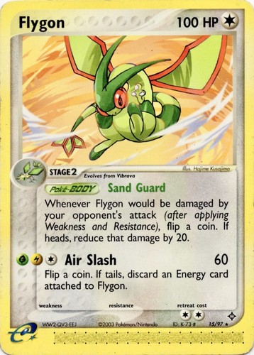Pokémon TCG EX Dragon Flygon #15 Non Holo Rare E-Reader Pokemon Card ...