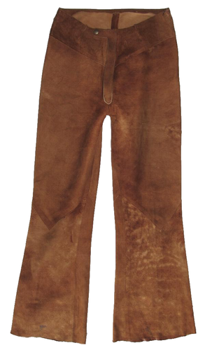 Ladies- Impact Leather Pants Without Pockets Cognac-Brown 70er Years ...