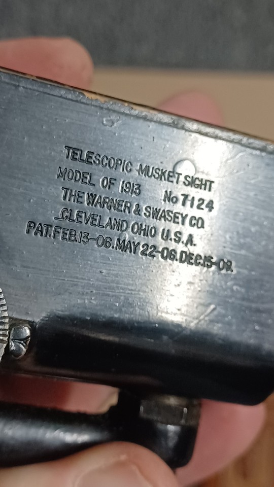 NICE PRE WW1 US M1913 SCOPE w CASE-WARNER SWASEY TELESCOPIC SIGHT | eBay