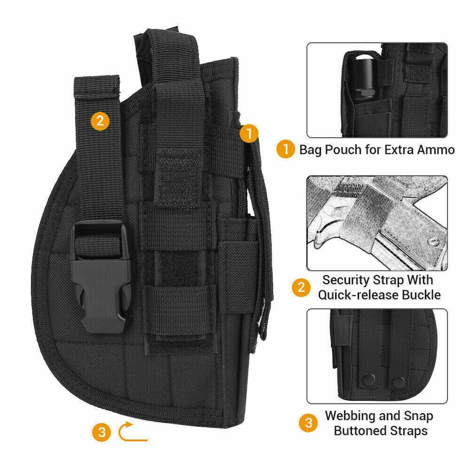Military Army Tactical Pistol Gun Molle Belt Holster Right Handed ...