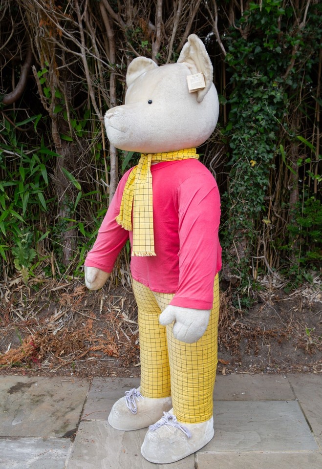 RUPERT BEAR - HUGE MERRYTHOUGHT MOHAIR TEDDY TOY SHOP STORE DISPLAY ...