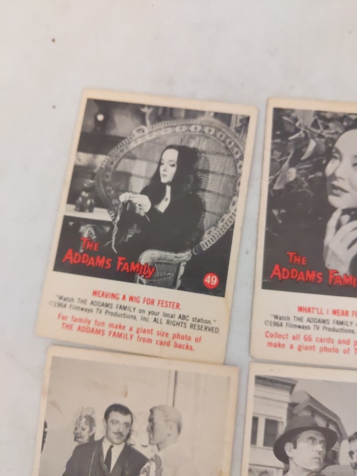 THE ADDAMS FAMILY TRADING CARDS LOT OF 9 1964 COPYRIGHT VINTAGE | eBay
