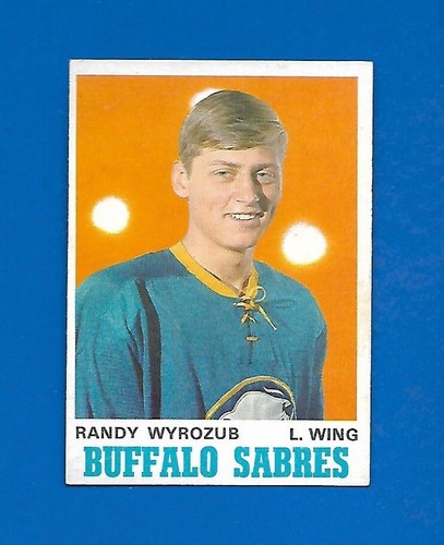 1970-71 OPC #141 RANDY WYROZUB ROOKIE RC BUFFALO SABRES O PEE CHEE NHL ...