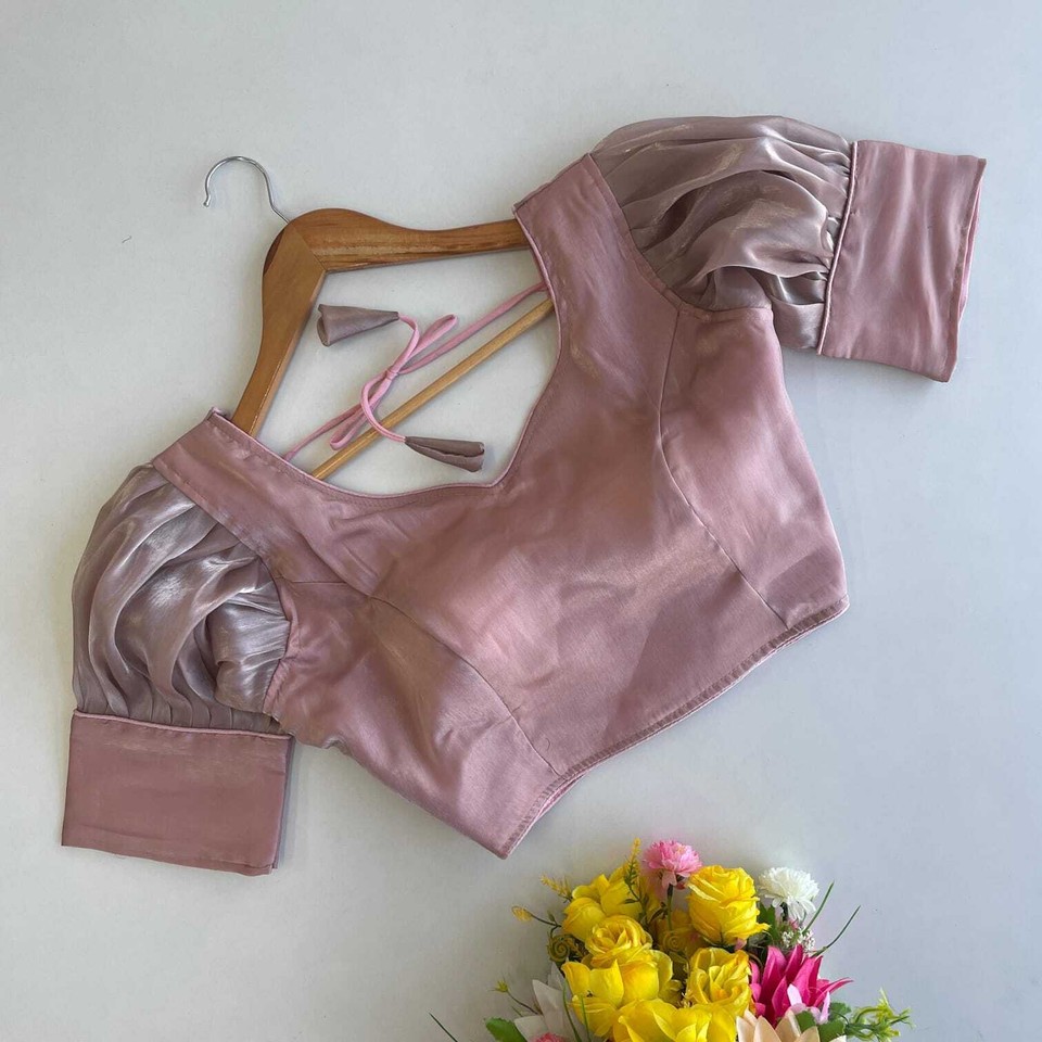 Pure JimmyChu Puff Ready to Wear Blouse, Choli, Crop top for Saree ...