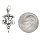 Sterling Silver MD Medical Doctor Caduceus Charm or Pendant | eBay