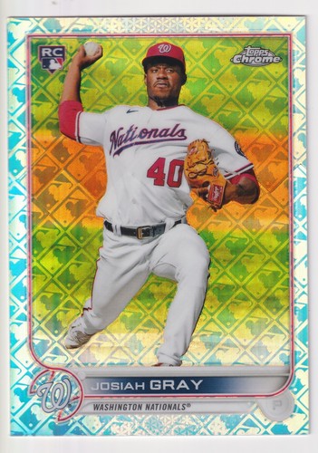 2022 TOPPS CHROME JOSIAH GRAY 51 LOGOFRACTOR ROOKIE CARD WASHINGTON ...
